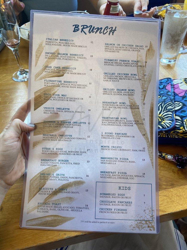 Menu at Ava Tampa pizzeria, Tampa, 718 S Howard Ave