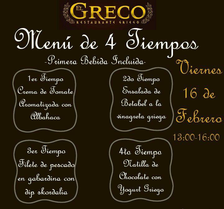 Menu at El Greco Restaurante Griego, Coatzacoalcos