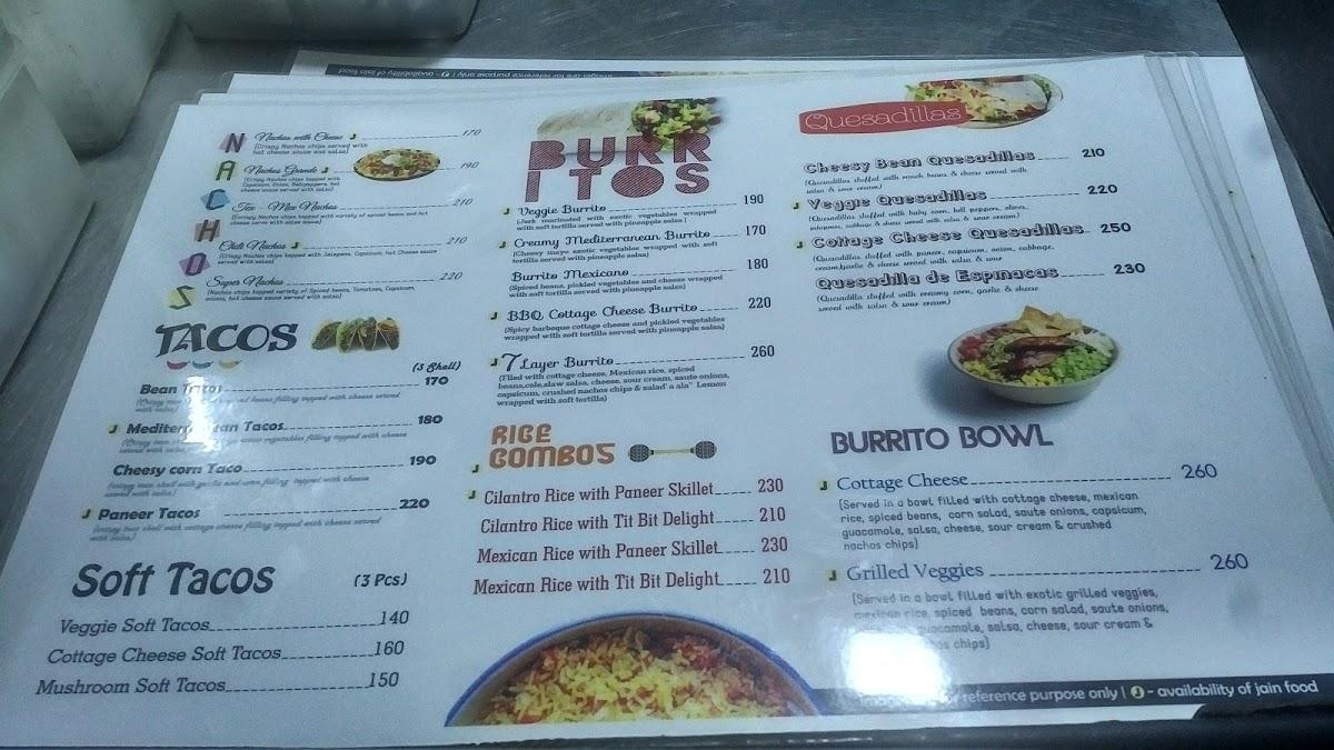 Menu at Mexican Rodeo Truck, Surat, Rahul Raj Mall