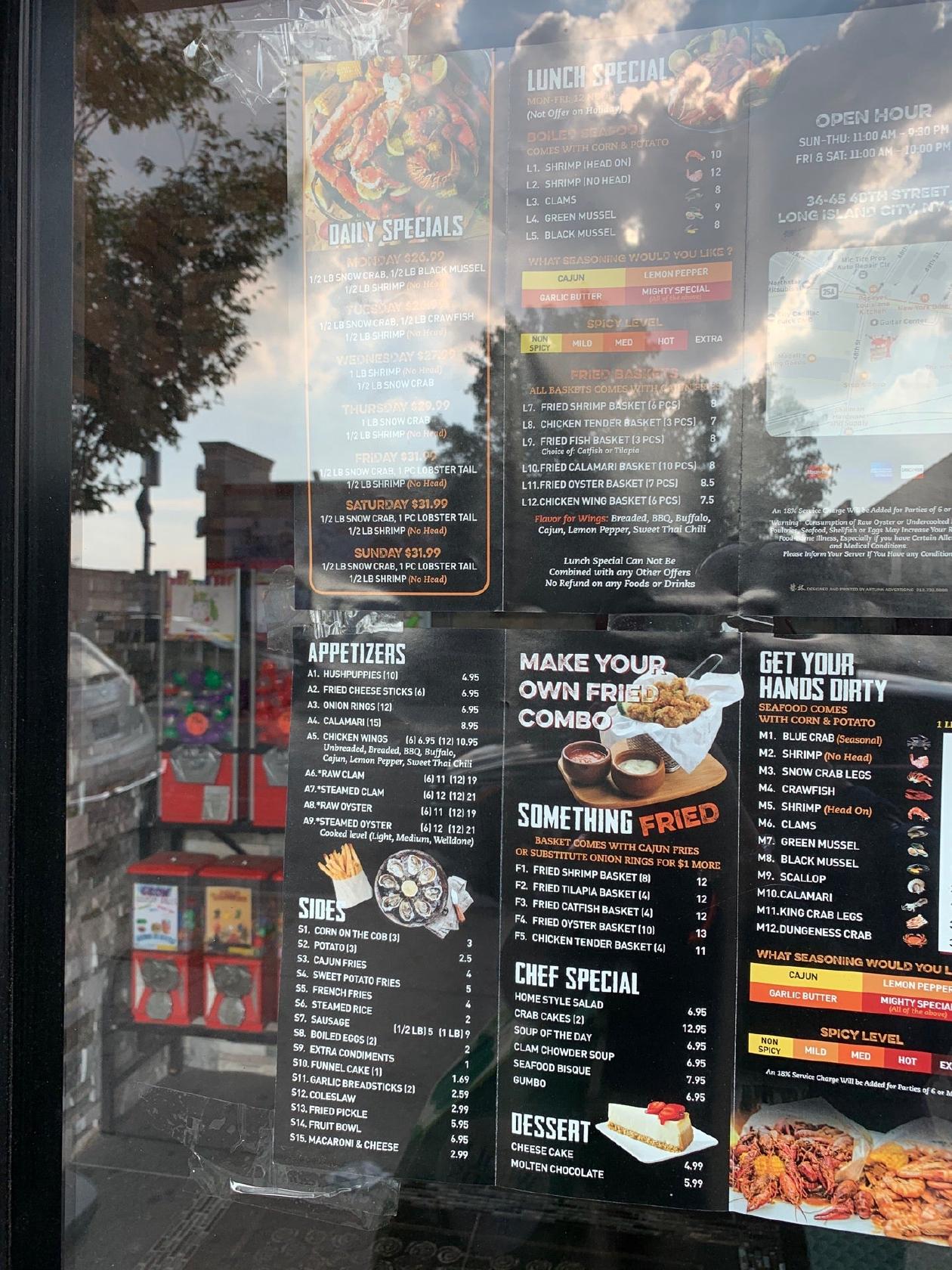 Menu at New Grand Buffet restaurant, New York City, 48th St