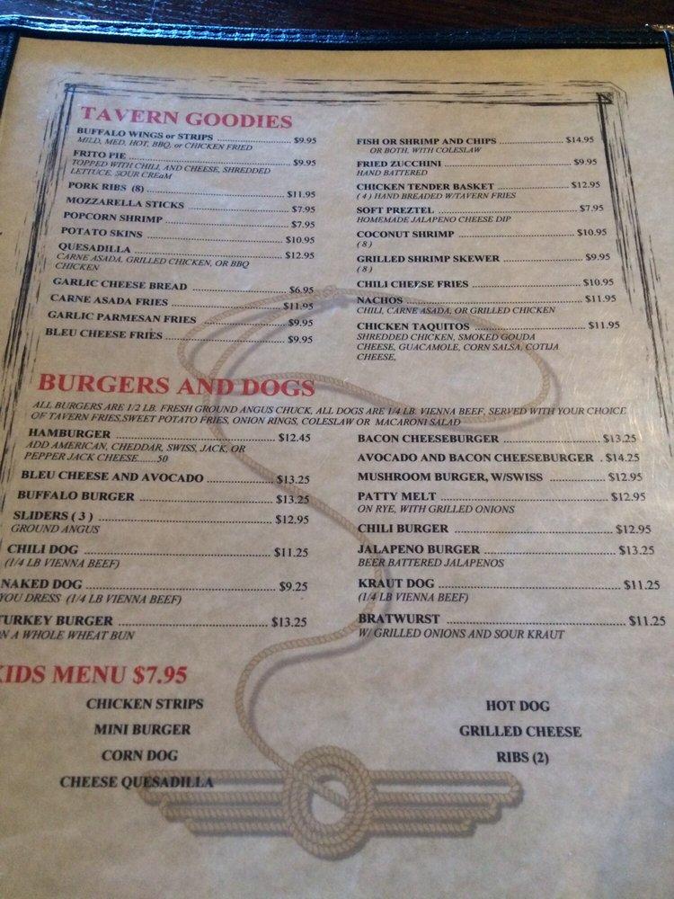 Menu at Alpine Tavern and Grill pub & bar, Alpine