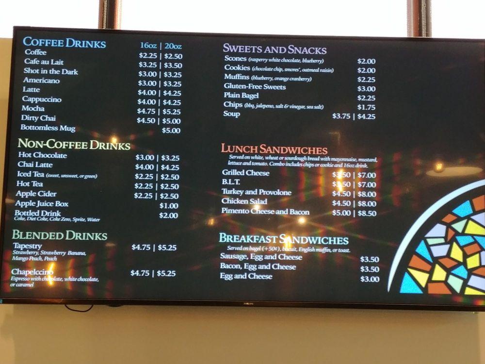 Carta del pub y bar Cathedral Coffee, Macon, Zebulon Rd