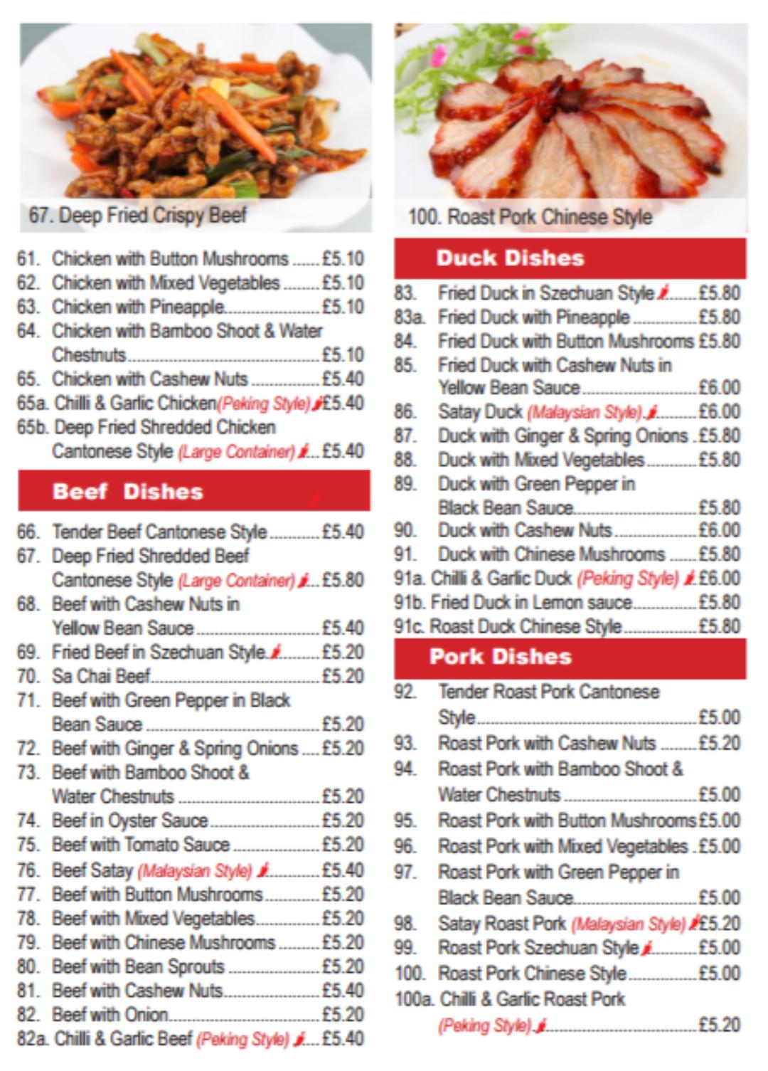Menu at Lucky Star Chinese Takeaway fast food, Great Dunmow