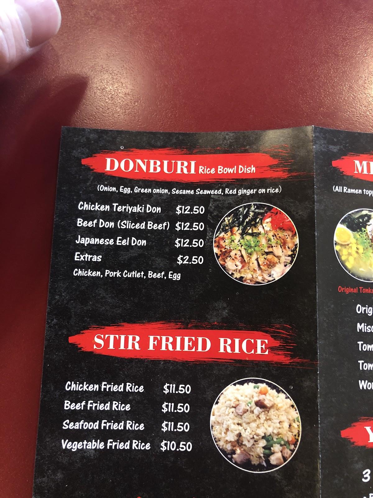 Menu at Mr. Lu Japanese Street Food & Restaurant, Calgary