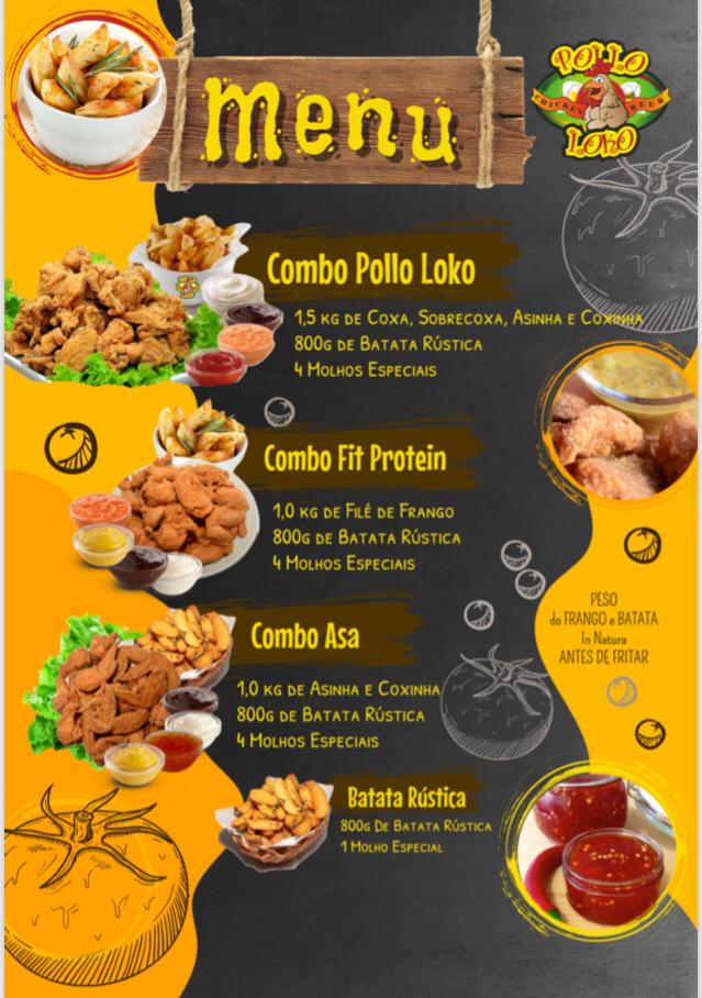 Menu at Pollo Loko Santos, Santos