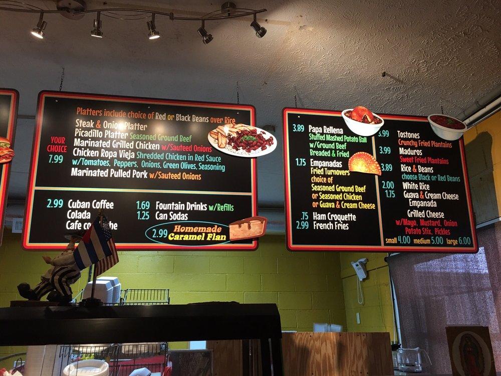 Menu at Aroma Cafe Cuban Food and Sandwiches, Maryville, E Broadway Ave