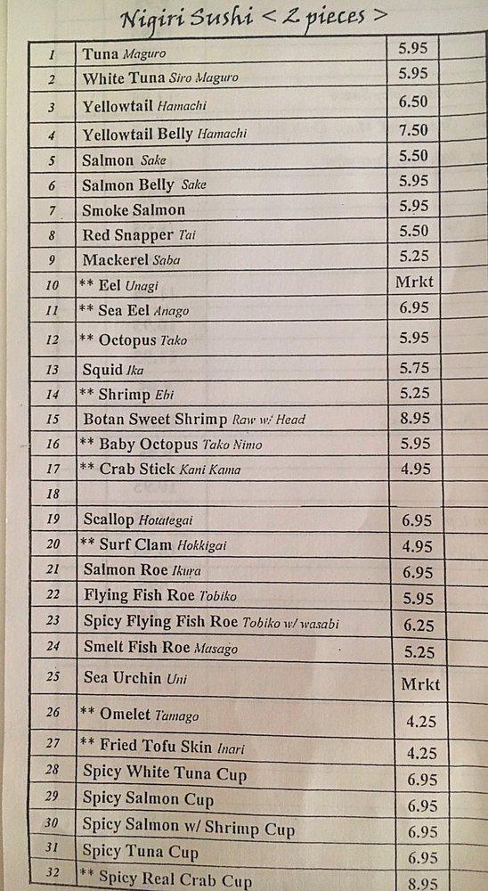 Menu at Deale Umai Sushi House restaurant, Deale