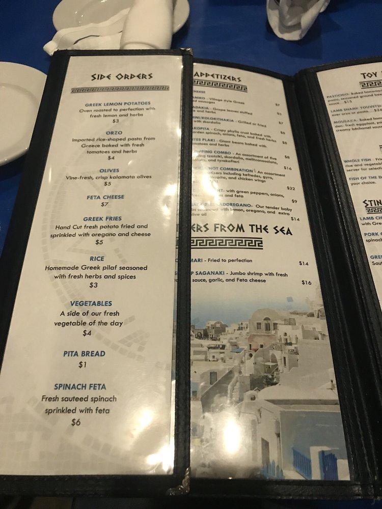 Carta de My Big Fat Greek Restaurant, Dania Beach, Griffin Rd