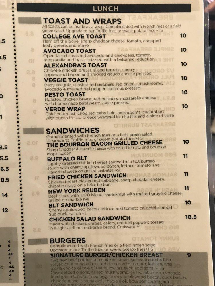 Menu at The Hen House of Wheaton restaurant, Wheaton