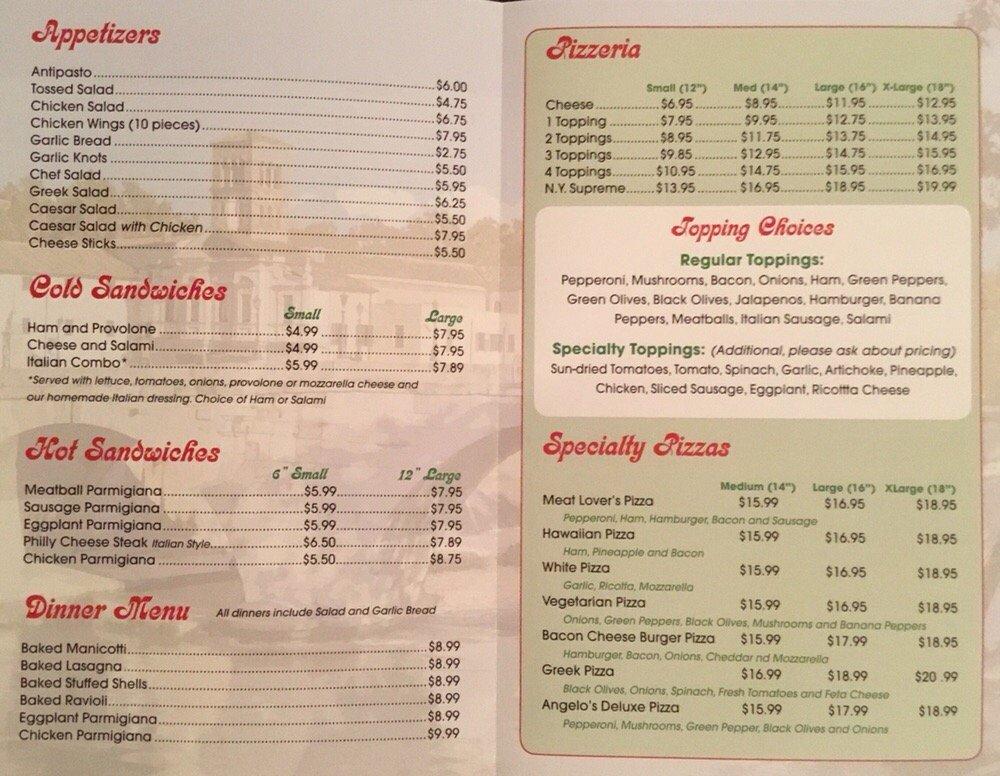 Menu at Acropolis Pizza Restaurant, Arden
