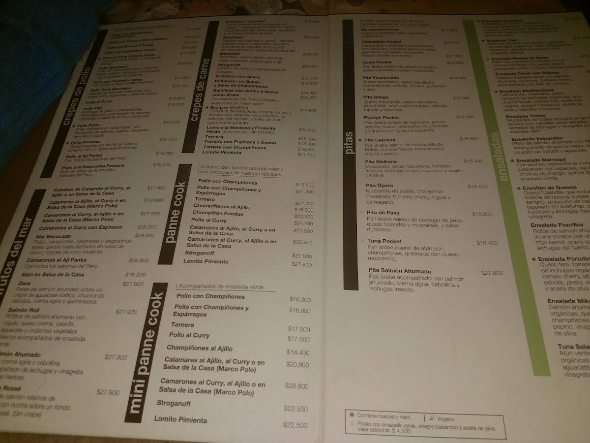 Menu at Crepes & Waffles Centro Comercial Parque La Colina restaurant ...