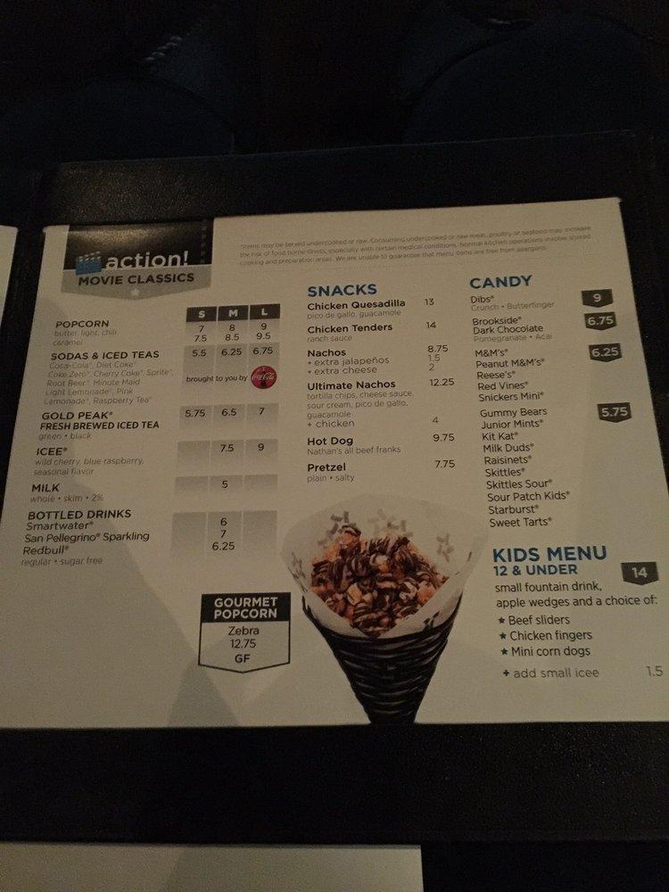Menu at Cinépolis Luxury Cinemas pub & bar, Westlake Village