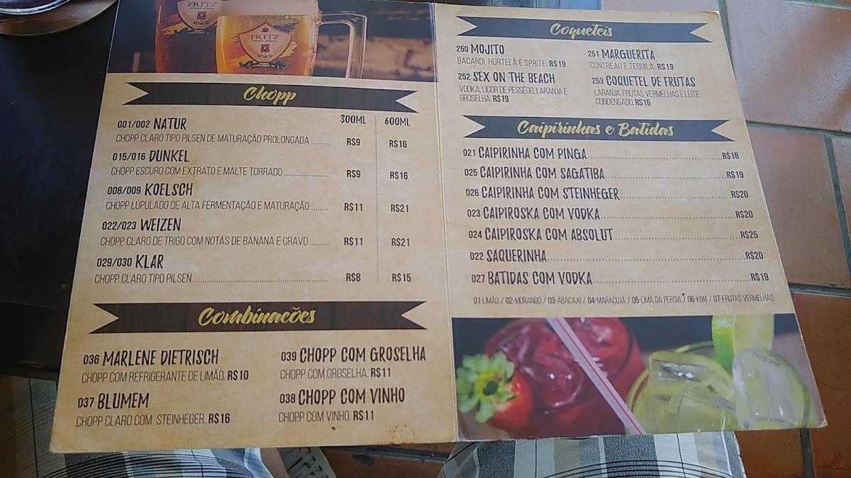 Menu at Fritz Americana - Cervejaria Artesanal e Restaurante, Americana