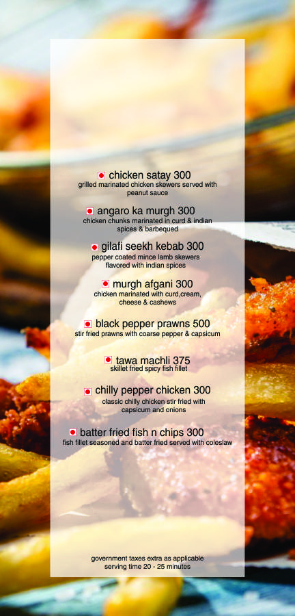 Menu at Hotel Charans Plaza, Lucknow