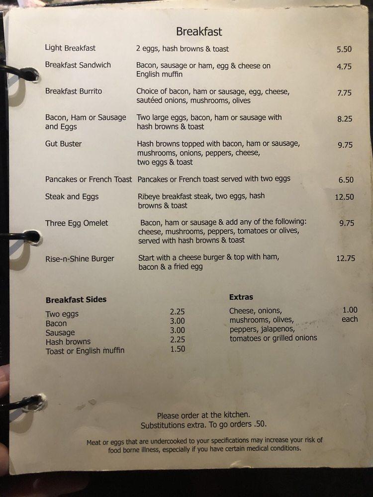 Menu at Pla-Mor Bar & Grill, Maple Valley