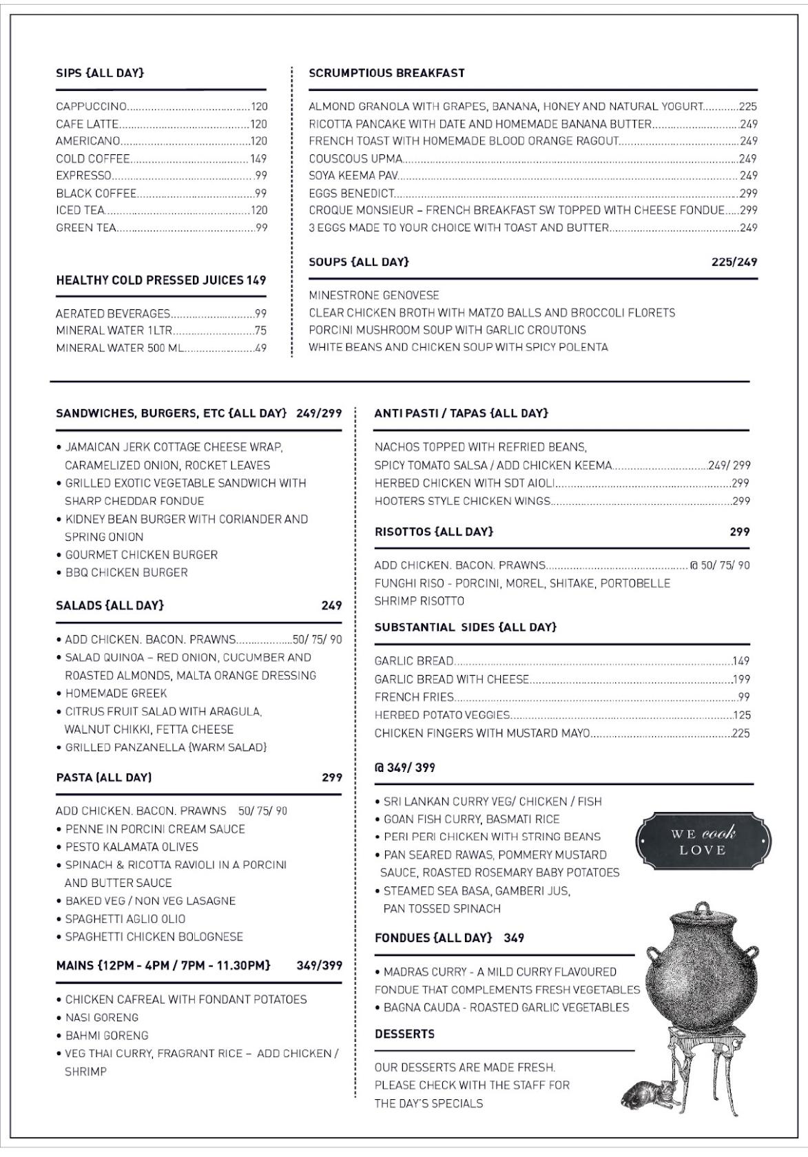 Menu at The Homemade Cafe, Mumbai, Shop No. 4