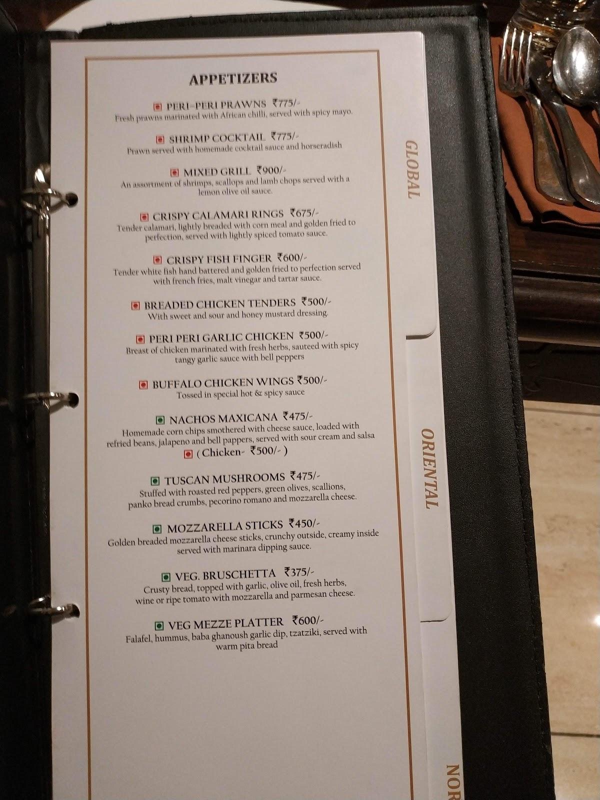 Menu at Cafe Rendezvous, New Delhi, T-540