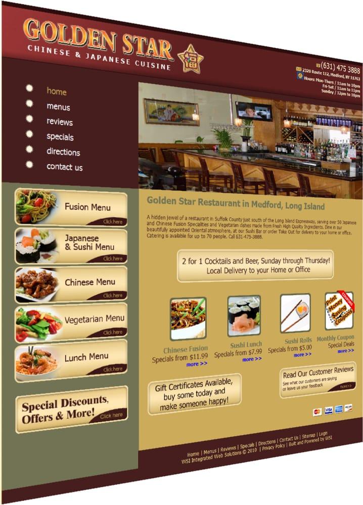 Menu at Golden Star restaurant, Medford