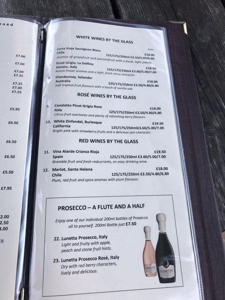 Menu at The Britannia Inn pub & bar, Lakes, Main Street