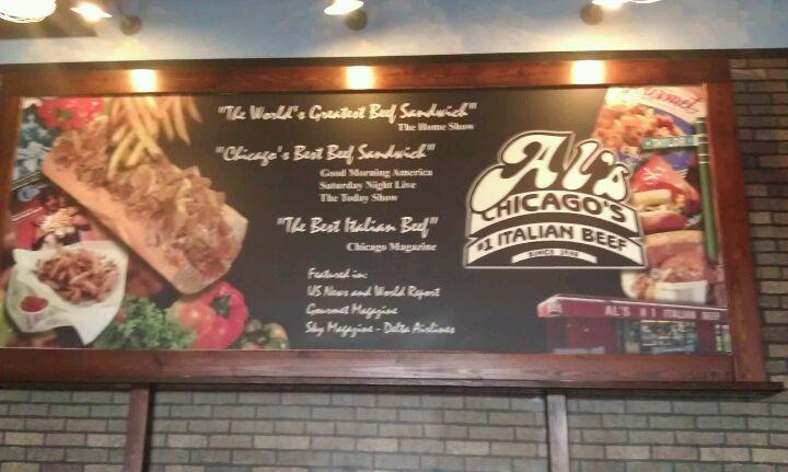 Menu at Al's #1 Italian Beef fast food, Tinley Park, 183rd St