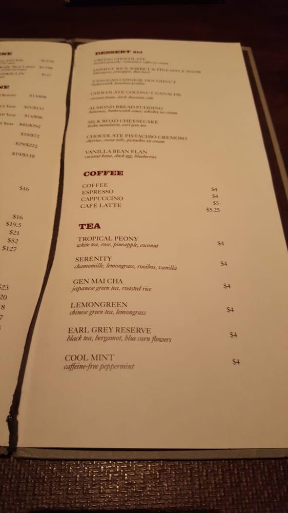 Menu at Buddakan pub & bar, New York City