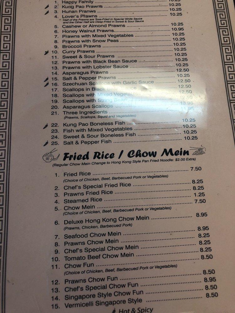 Menu at Chef Chen's Chinese Restaurant, Vacaville