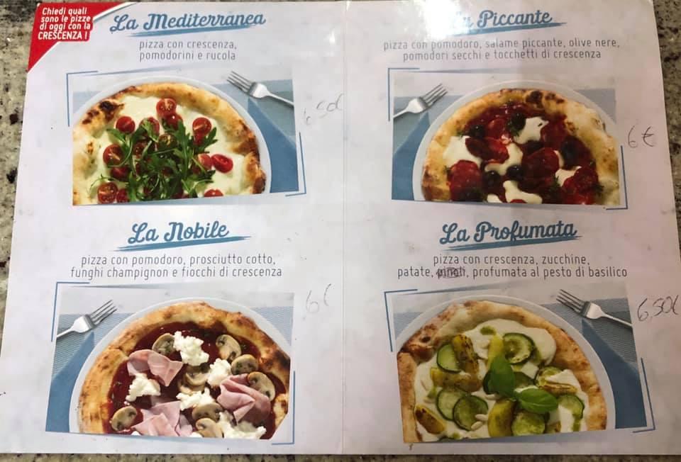 Carta de La Margherita Pizzeria, Catania