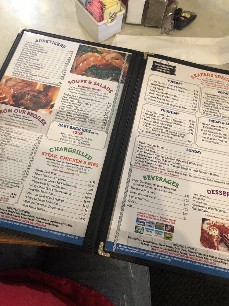 Menu at Bay Breeze restaurant, Mableton