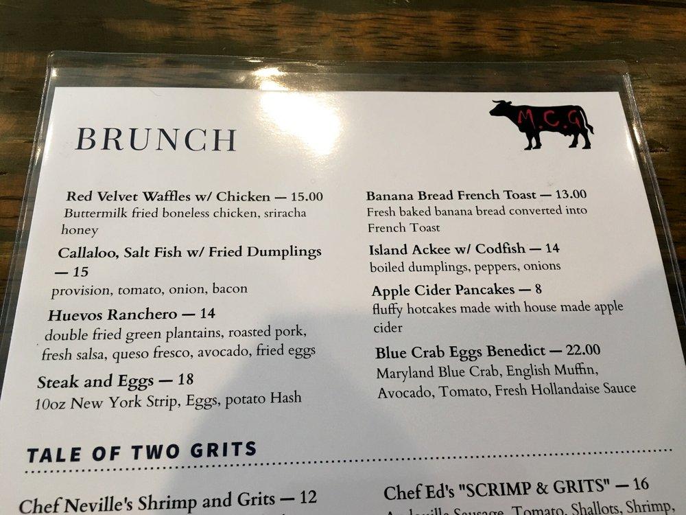 Menu at Mad Cow Grill pub & bar, Laurel