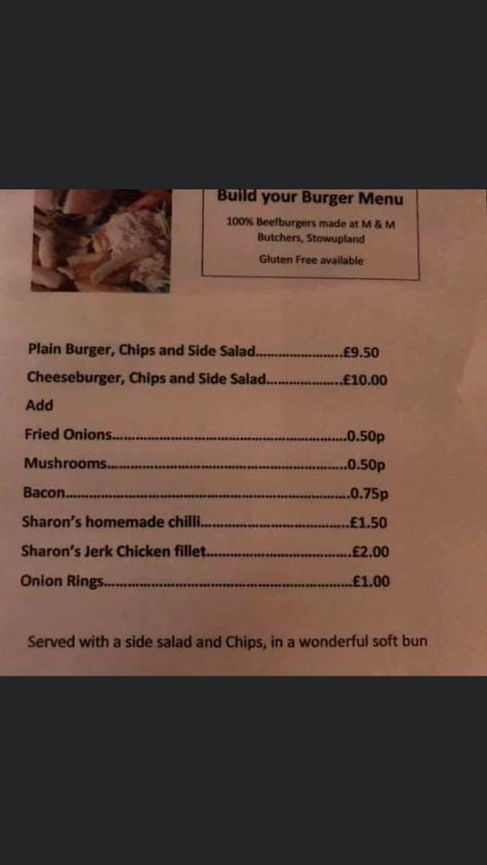 Menu at The Chestnut Horse restaurant, Great Finborough, B1115