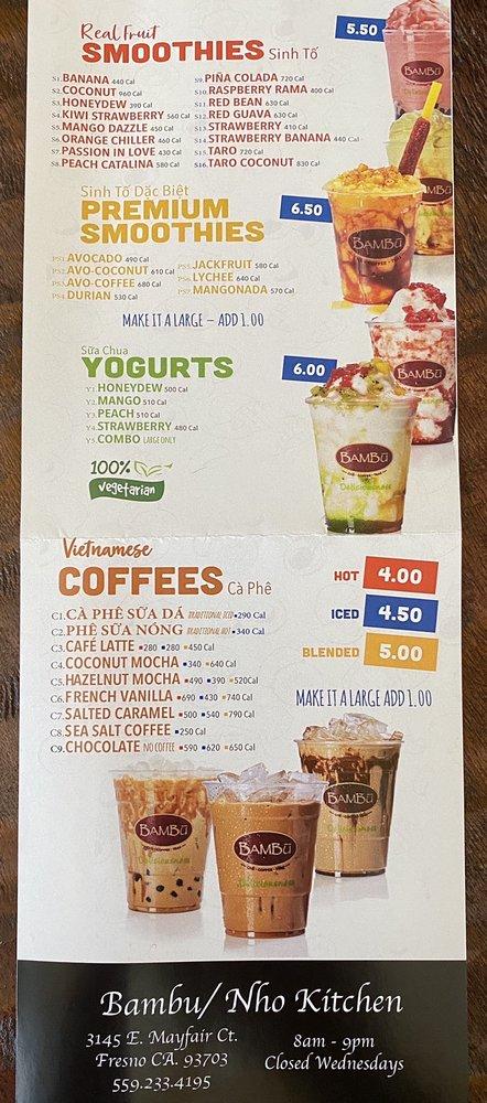 Carta del pub y bar BAMBU, Fresno