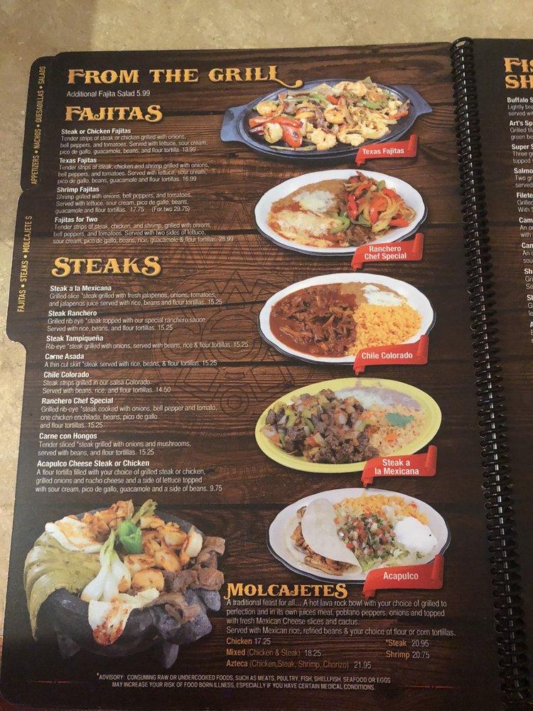 Menu at El Ranchero Mexican Restaurant, Newnan