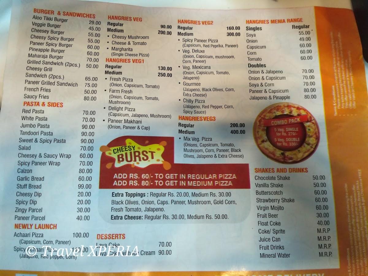 Menu at Hangries Jagadhari Italian & Chinese Restuarant, Jagadhri