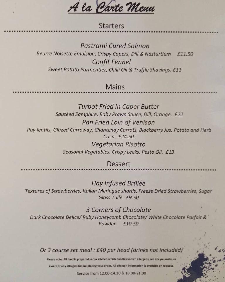 Menu at The Poet Laureate pub & bar, Dorchester