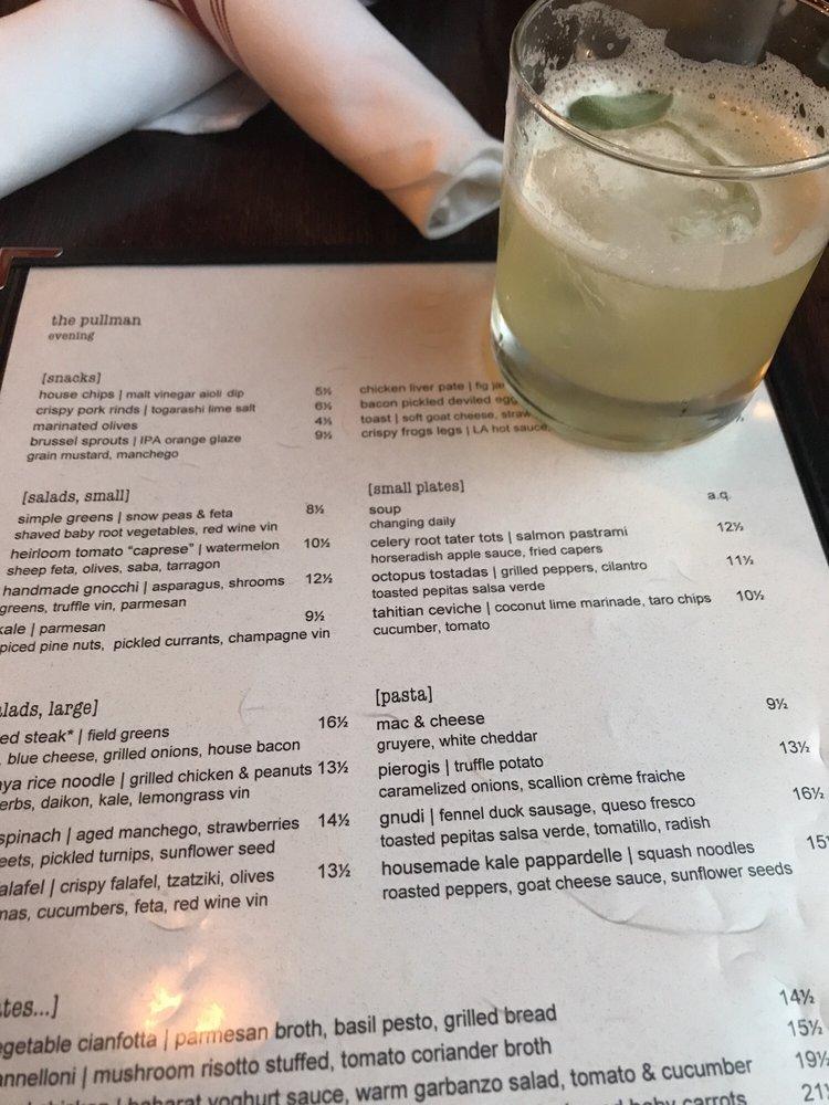 Menu at The Pullman pub & bar, Glenwood Springs