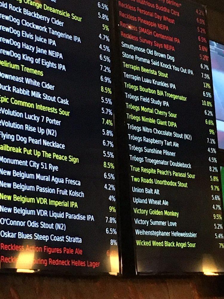 Menu at Frisco - Columbia pub & bar, Columbia