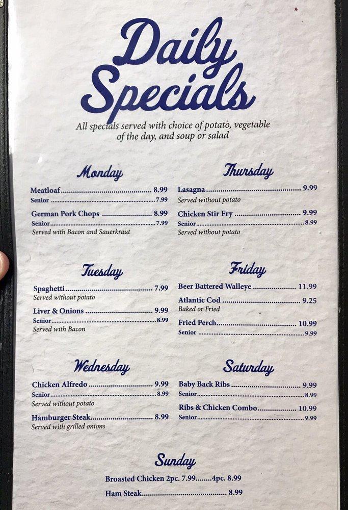 Menu at Two Rivers Family Restaurant, Two Rivers