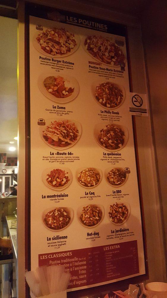 Menu at Restaurant Paulo & Suzanne, Montreal