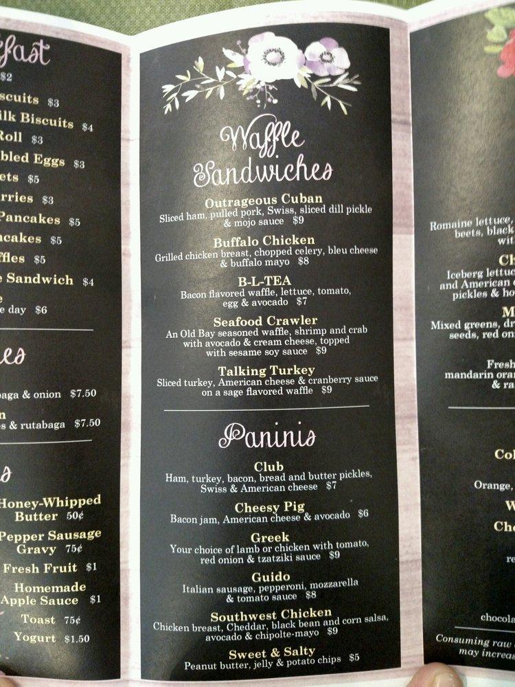 Menu at Chef G's restaurant, Lapeer