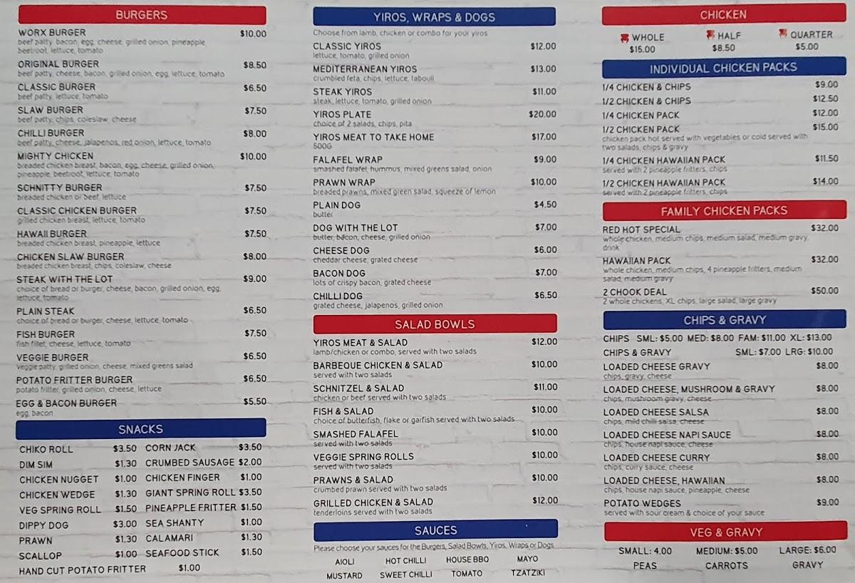 Menu at Colonel Sam's restaurant, Pooraka, 2/2 Montague Rd