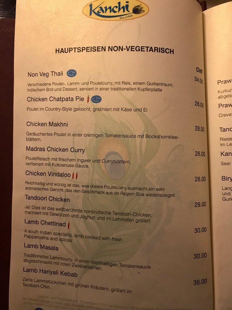 Speisekarte von KANCHI Baden, Baden