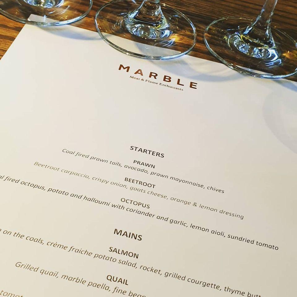 Menu at Prosopa Restaurant, Pretoria