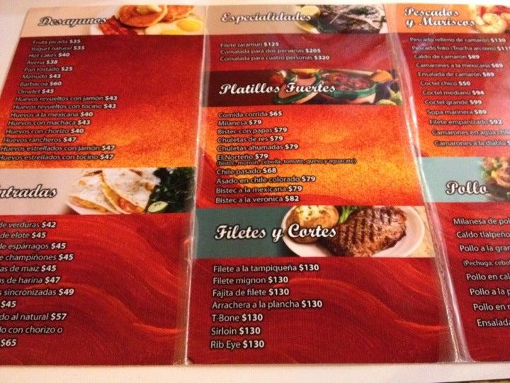 Menu at Restaurante Verónica, Creel
