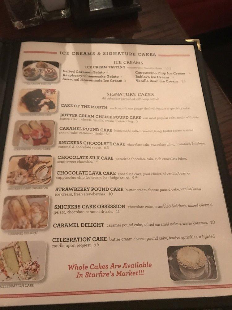 Menu at Starfire Grill pub & bar, Florence