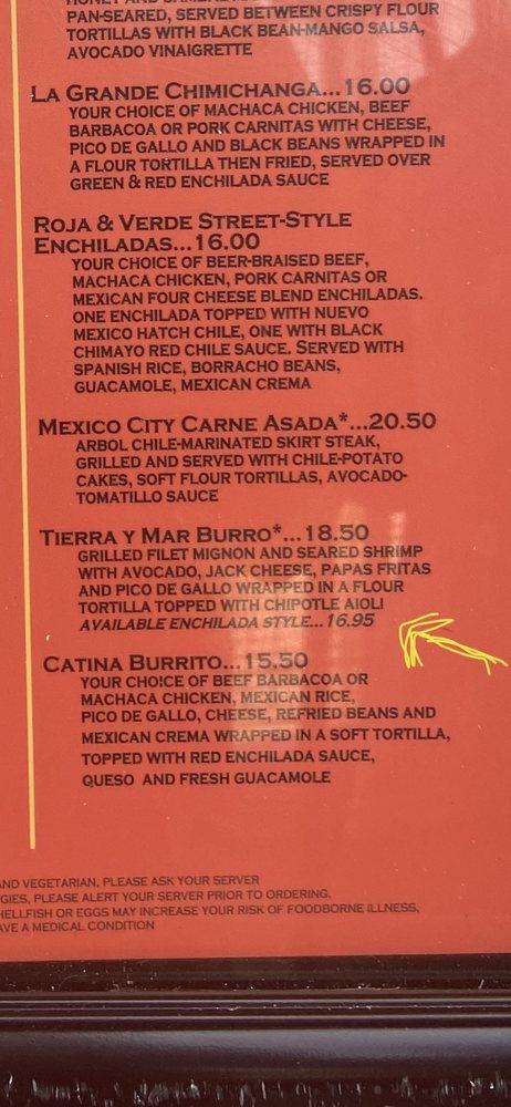 Menu at The Spotted Donkey Cantina pub & bar, Clearwater