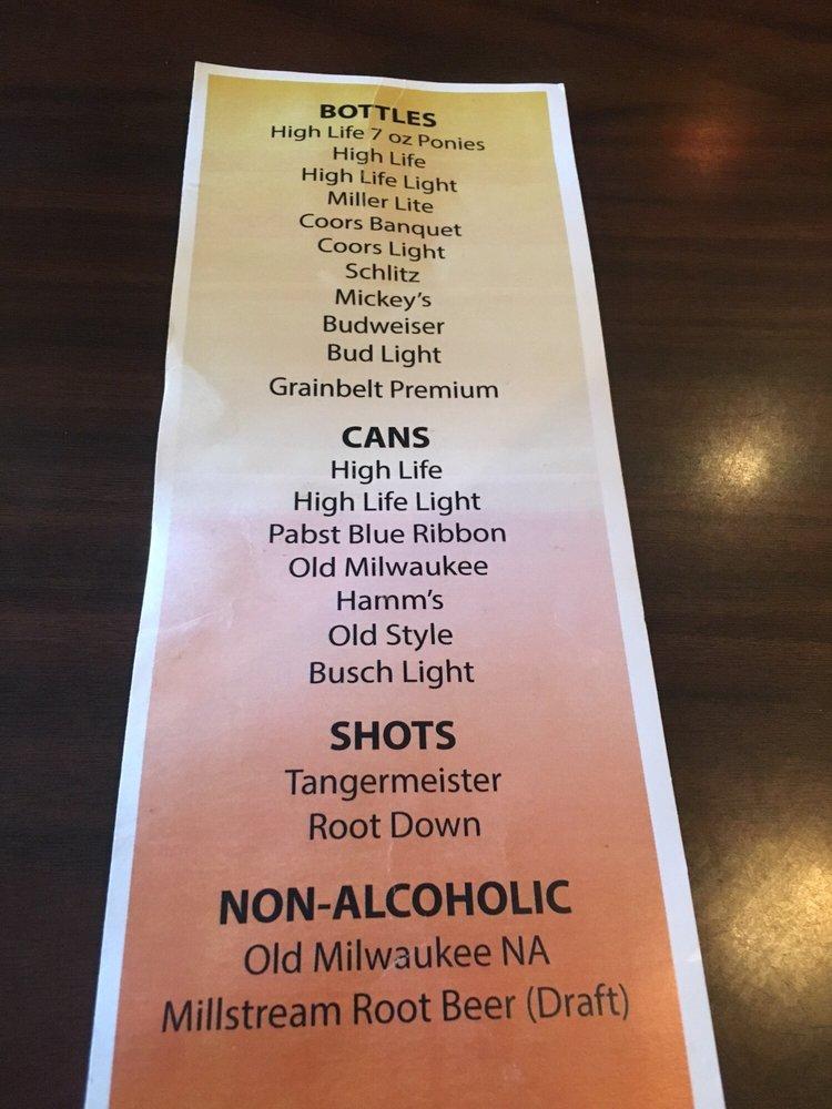 Menu at The High Life Lounge pub & bar, Des Moines