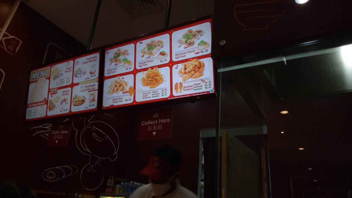 Menu at shihlin Taiwan restaurant, Cirebon