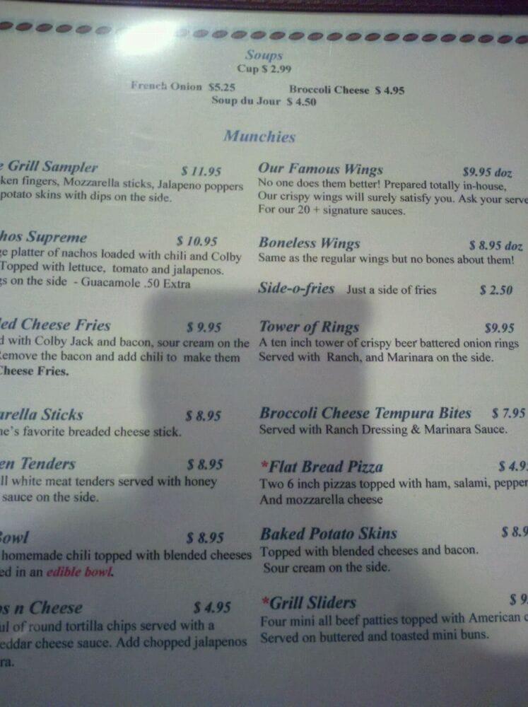 Menu at Applegrill restaurant, Matamoras, Pennsylvania Ave
