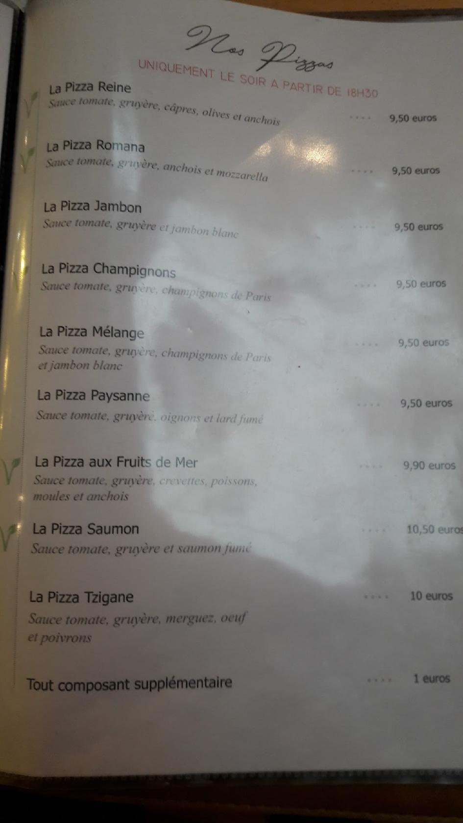 Menu at Restaurant Aux 3 Roses EPFIG, Epfig