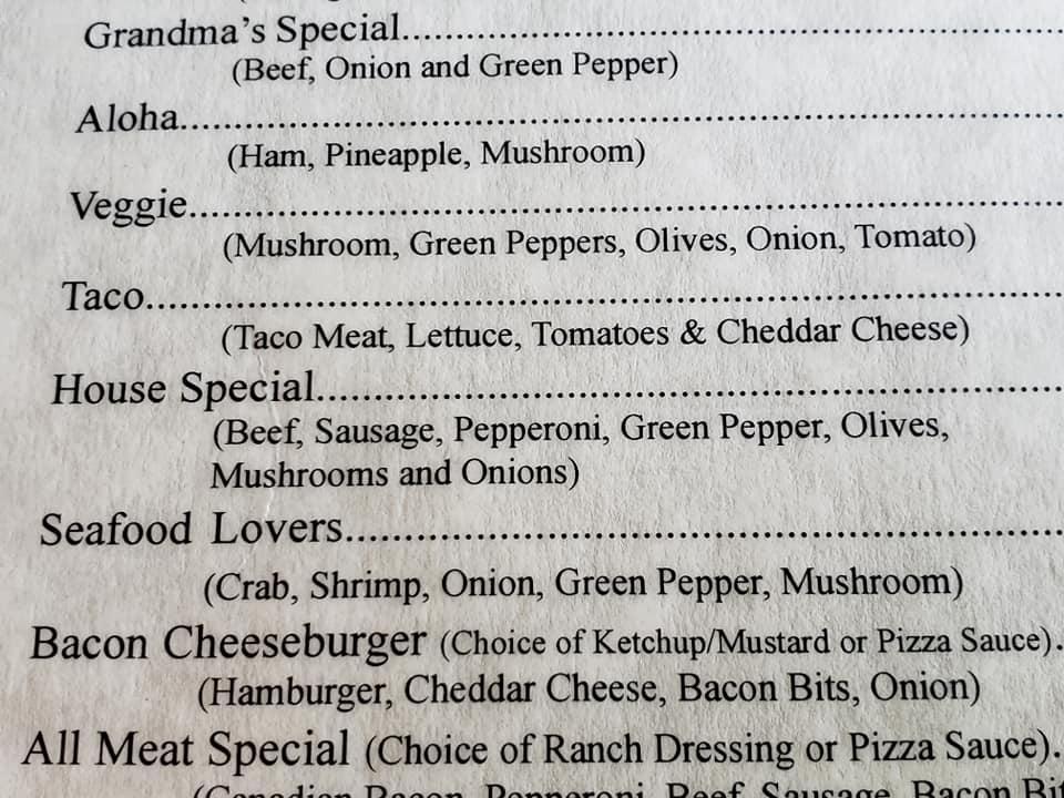 Menu at Poor Richard's Restaurant, New Hampton